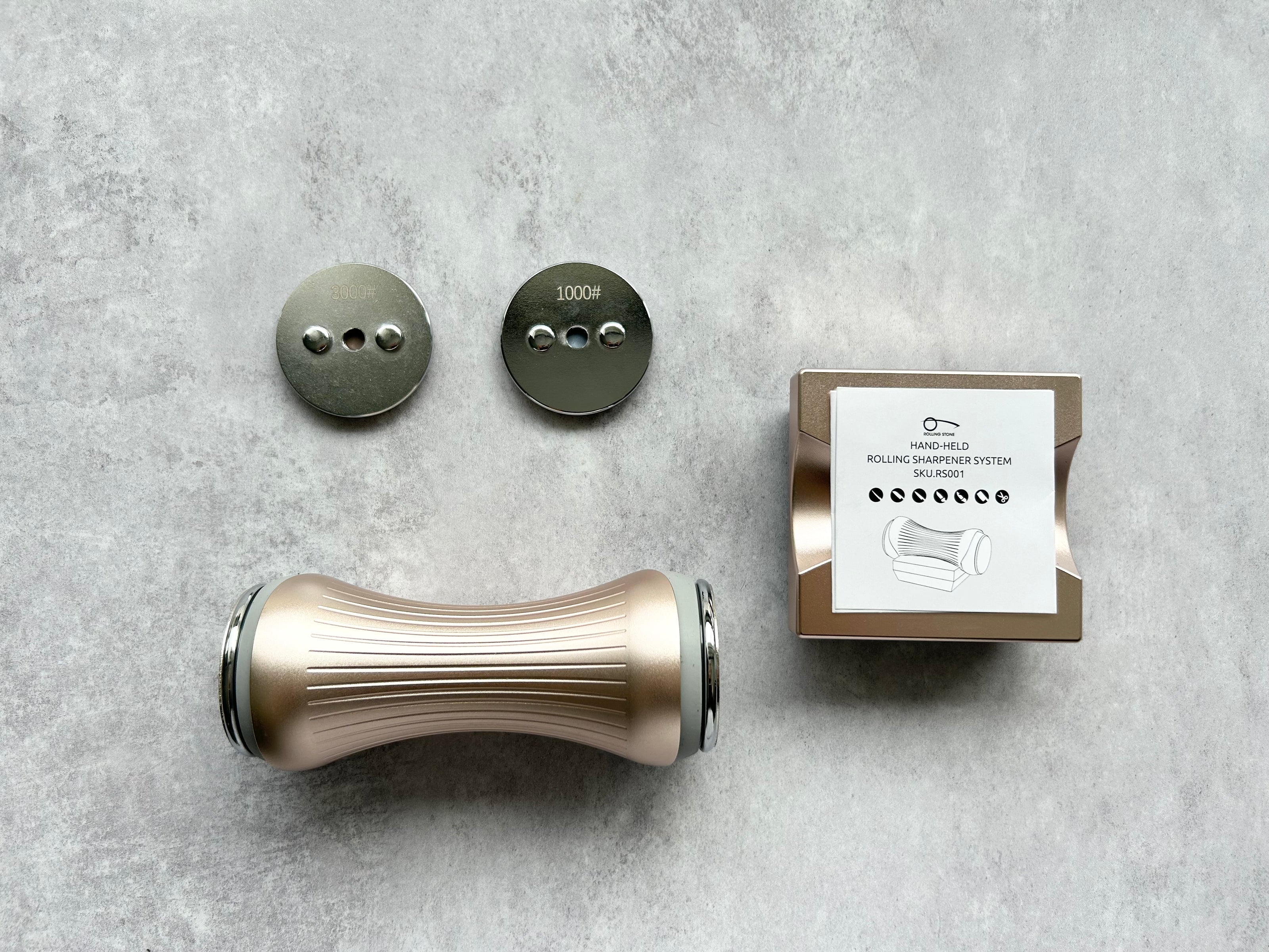 Rolling Stone PRO rolling knife sharpener ROSE GOLD